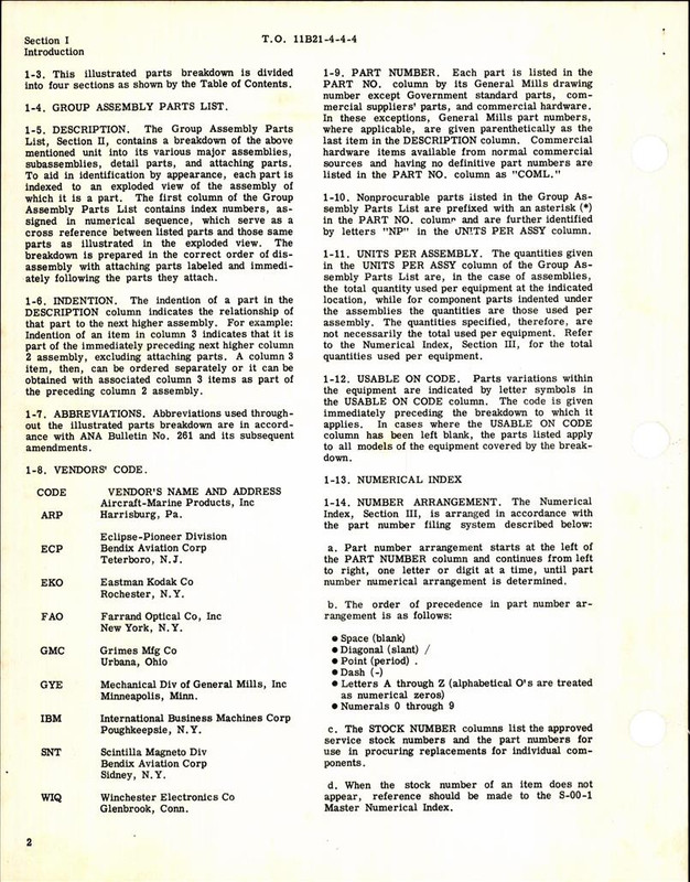 Illustrated Parts Breakdown for General Mills Azimuth & Sighting Angle ...