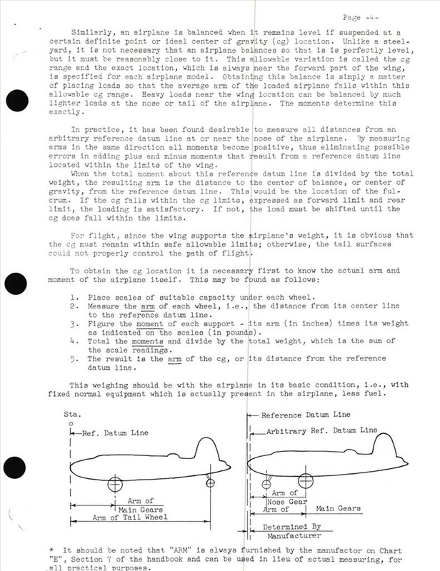 Weight and Balance Data - 20th Army Air Forces Technical Training ...