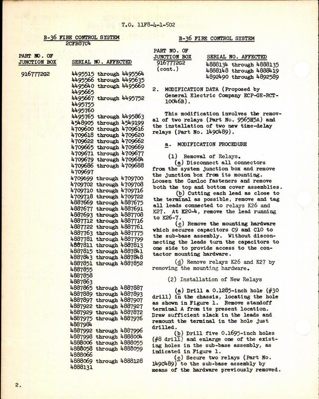 Replacement of Relays with Time Delay Relays in System Junction Box for ...