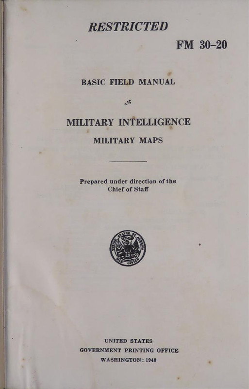 Basic Field Manual for Military Intelligence Military Maps - AirCorps ...
