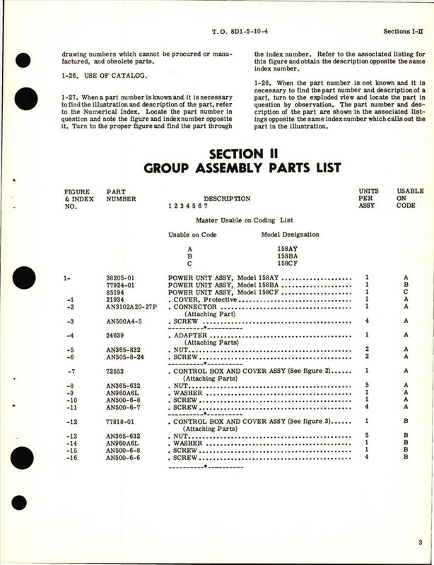 Illustrated Parts Breakdown for Power Unit Assembly 158 Series ...