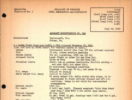 Aircraft Specifications - AirCorps Library