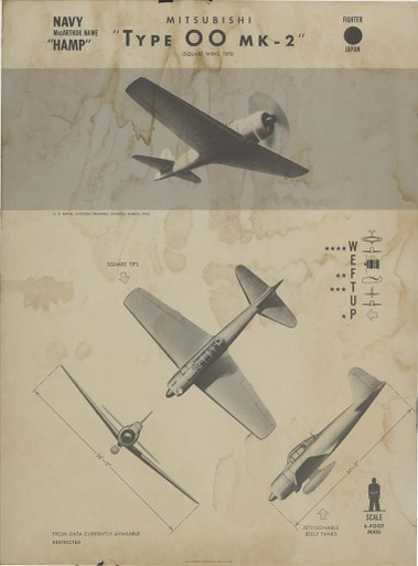 Mitsubishi Type 00 MK-2 Hamp Recognition Poster - AirCorps Library