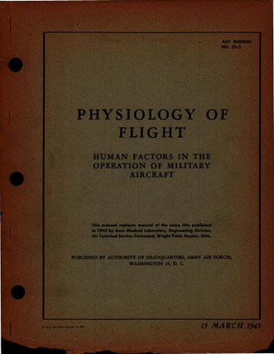Physiology of Flight for Human Factors in the Operation of Military ...