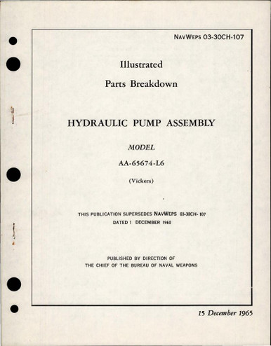 Illustrated Parts Breakdown for Hydraulic Pump Assembly - Model AA ...
