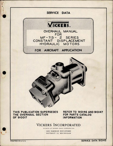 Overhaul Instructions for Constant Displacement Hydraulic Motors - MF ...