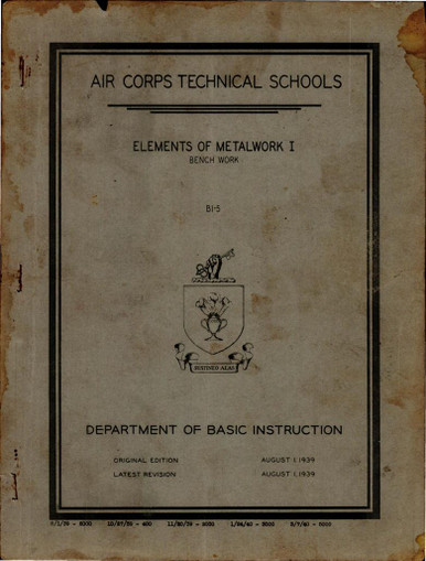 Elements of Metalwork I - Bench Work - AirCorps Library