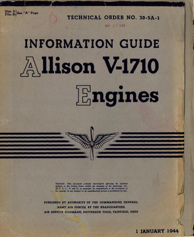 Information Guide for Allison V-1710 Engines - Models E and F - AirCorps Library