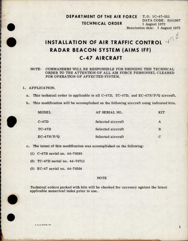 Installation of Air Traffic Control Radar Beacon System (Aims IFF) for ...