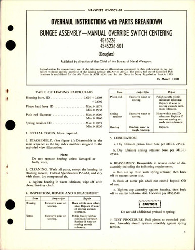 Overhaul Instructions with Parts Breakdown for Manual Override Switch ...