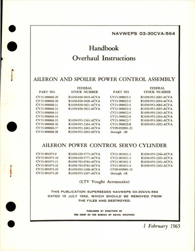 Overhaul Instructions for Aileron & Spoiler Power Control Assembly and ...