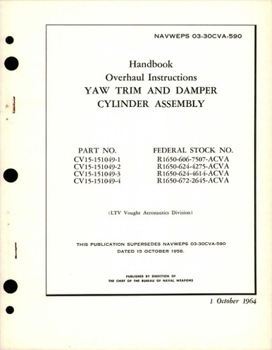 Overhaul Instructions for Yaw Trim and Damper Cylinder Assembly ...