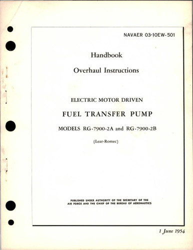 Overhaul Instructions for Electric Motor Driven Fuel Transfer Pump ...