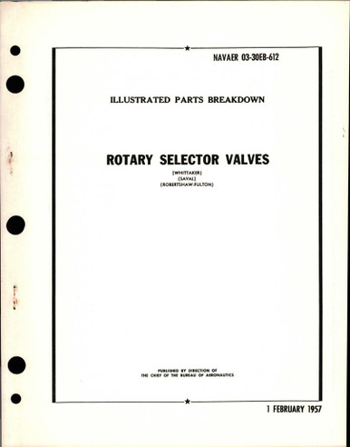 Illustrated Parts Breakdown for Rotary Selector Valves - AirCorps Library