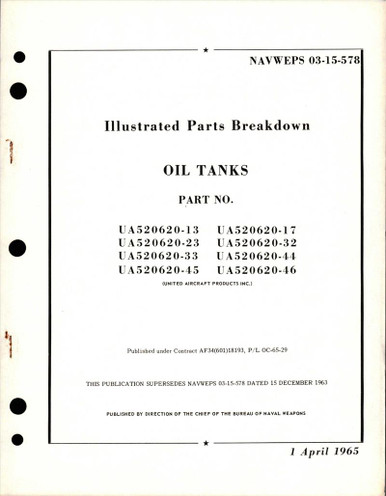 Illustrated Parts Breakdown for Oil Tanks - AirCorps Library