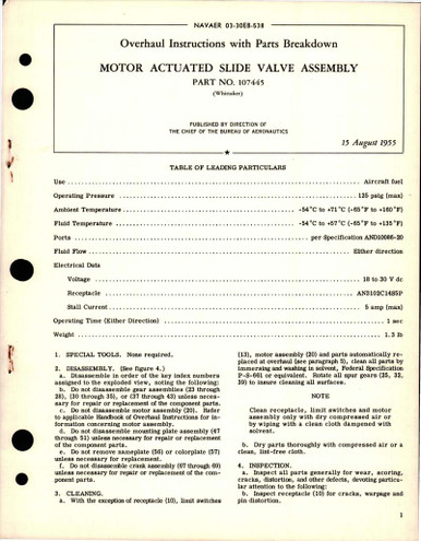 Overhaul Instructions with Parts for Motor Actuated Slide Valve ...