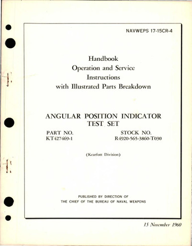 Operation and Service Instructions with Illustrated Parts for Angular ...