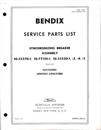 Service Parts List for Synchronizing Breaker Assembly - AirCorps Library