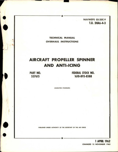 Overhaul Instructions for Aircraft Propeller Spinner and Anti-Icing ...