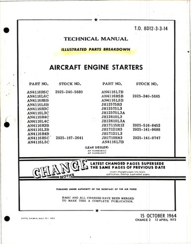 Illustrated Parts Breakdown for Aircraft Engine Starters - AirCorps Library
