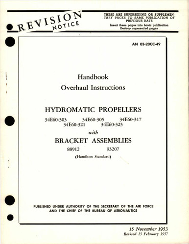 Overhaul Instructions for Hydromatic Propeller and Bracket Assemblies ...