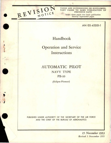 Operation and Service Instructions for Automatic Pilot - PB-10 ...