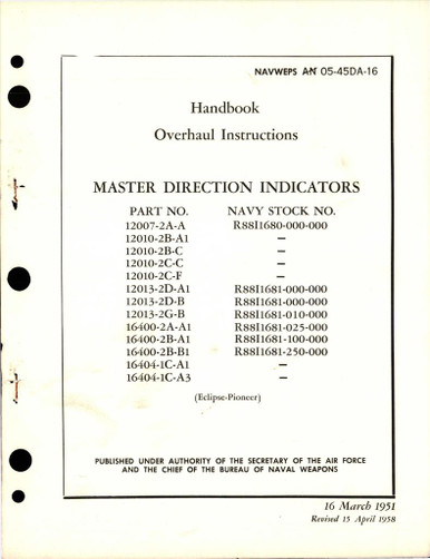 Overhaul Instructions for Master Direction Indicators - AirCorps Library