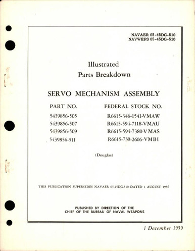 Illustrated Parts Breakdown for Servo Mechanism Assembly - AirCorps Library