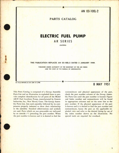 Parts Catalog for Electric Fuel Pump AR Series - AirCorps Library