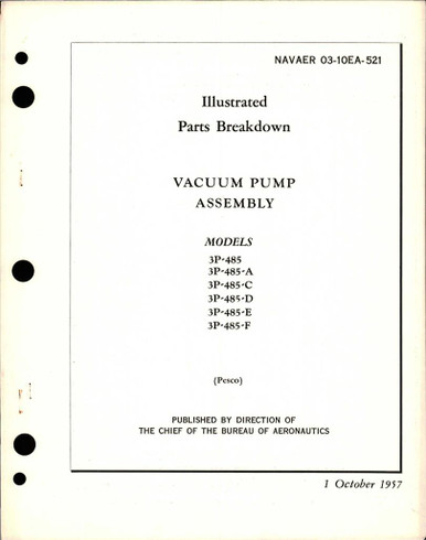 Illustrated Parts Breakdown for Vacuum Pump Assembly - AirCorps Library