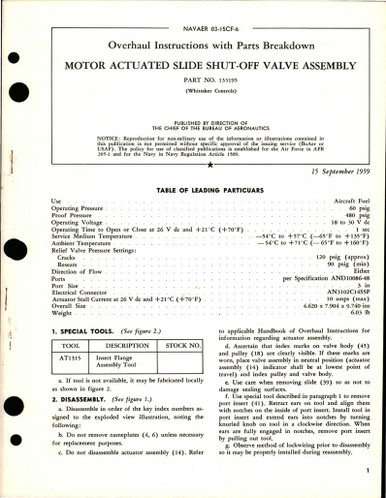 Overhaul Instructions with Parts Breakdown for Motor Actuated Slide ...