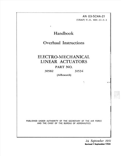 Overhaul Instructions for Electro-Mechanical Linear Actuators - Parts ...