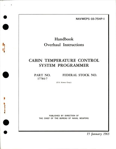 Overhaul Instructions for Cabin Temperature Control System Programmer ...