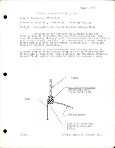 Instructions for Installing Cabin Window Glass - AirCorps Library