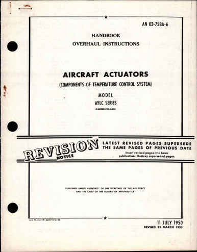 Overhaul Instructions for Aircraft Actuators - Model AYLC Series ...