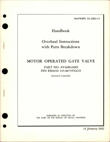 Overhaul Instructions with Parts Breakdown for Motor Operated Gate ...