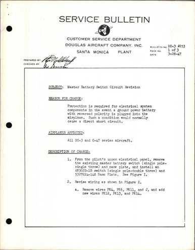 Master Battery Switch Circuit Revision - AirCorps Library