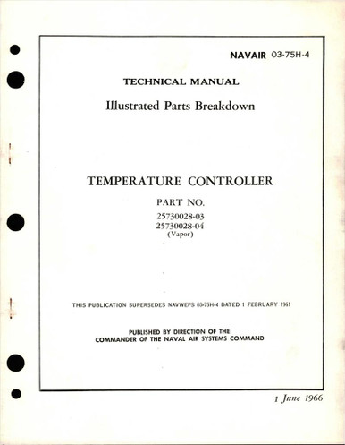 Illustrated Parts Breakdown for Temperature Controller - Parts 25730028 ...