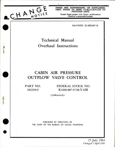 Overhaul Instructions for Cabin Air Pressure Outflow Valve Control ...
