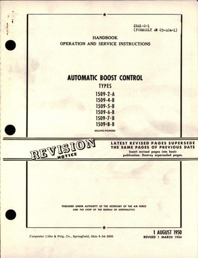 Operation and Service Instructions for Automatic Boost Control ...
