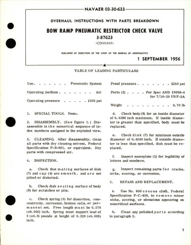 Overhaul Instructions with Parts Breakdown for Bow Ramp Pneumatic ...