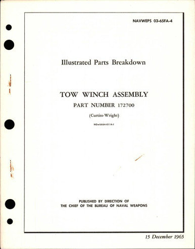Illustrated Parts Breakdown for Tow Winch Assembly - Part 172700 ...