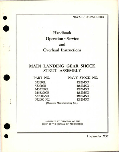 Operation, Service and Overhaul Instructions for Main Landing Gear ...