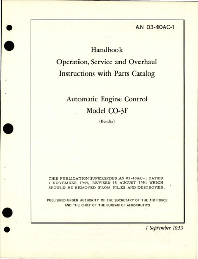 Operation, Service and Overhaul Instructions with Parts Catalog for ...