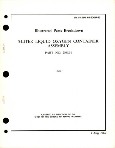 Illustrated Parts Breakdown for 5-Liter Liquid Oxygen Container ...
