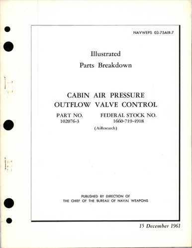 Illustrated Parts Breakdown for Cabin Air Pressure Outflow Valve ...