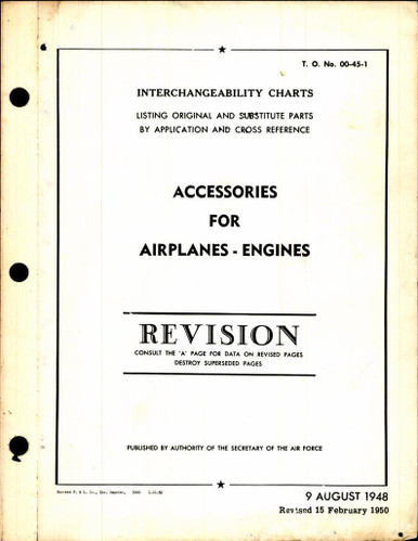 Interchangeability Charts - Accessories for Aircraft Engines - AirCorps ...