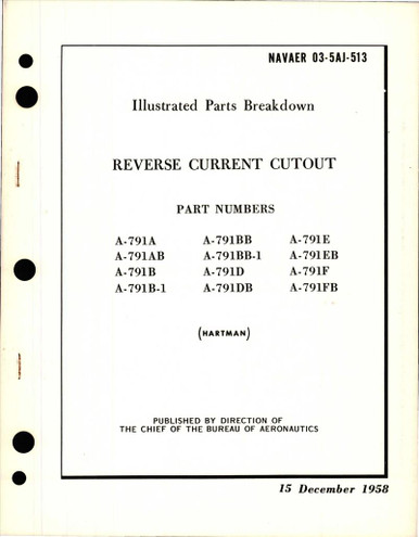 Illustrated Parts Breakdown for Reverse Current Cutout - AirCorps Library