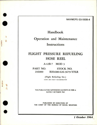 Operation and Maintenance Instructions for Flight Pressure Refueling ...