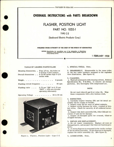 Overhaul Instructions with Parts Breakdown for Position Light Flasher ...